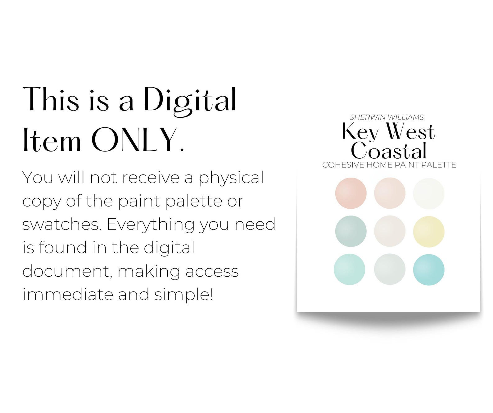 Sherwin Williams Key West Coastal Paint Palette (digital Download) - Etsy