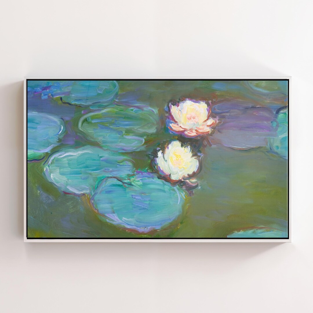 Monet Water Lilies Print: Impressionist Pond Art for Samsung Frame TV ...