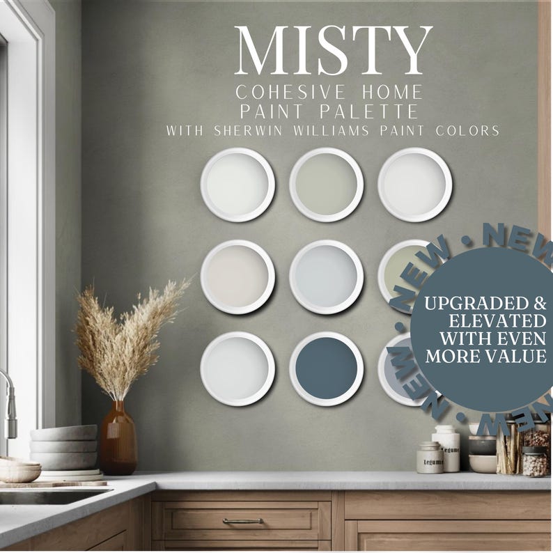 Misty Paint Palette – Sherwin Williams Color Guide – Calm Blue Gray ...