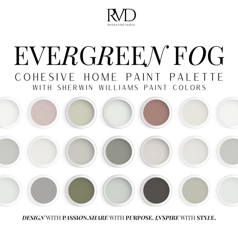 Evergreen Fog Paint Palette - Etsy