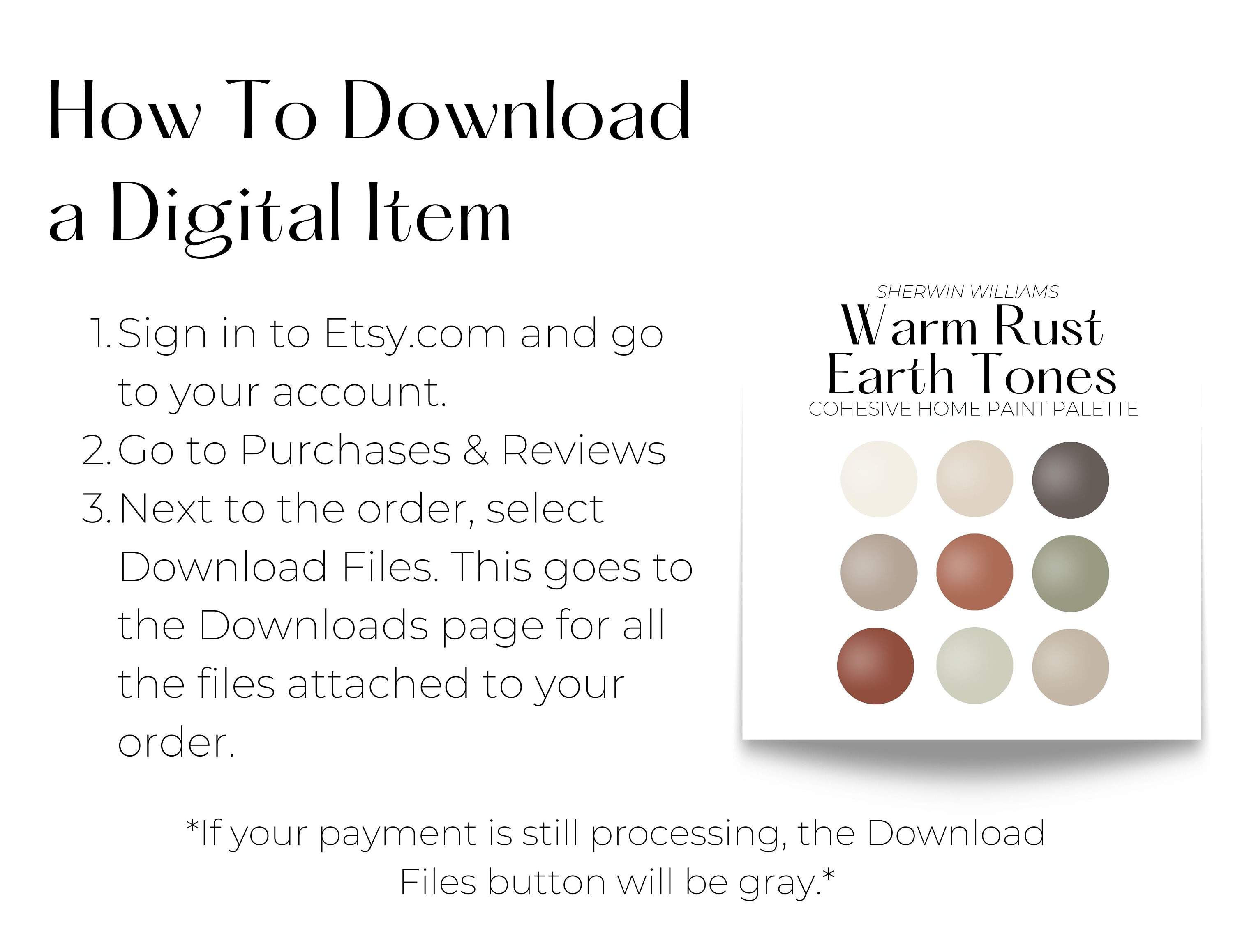 Sherwin Williams Earth Tone Paint Palette Warm Paint Colors - Etsy Canada