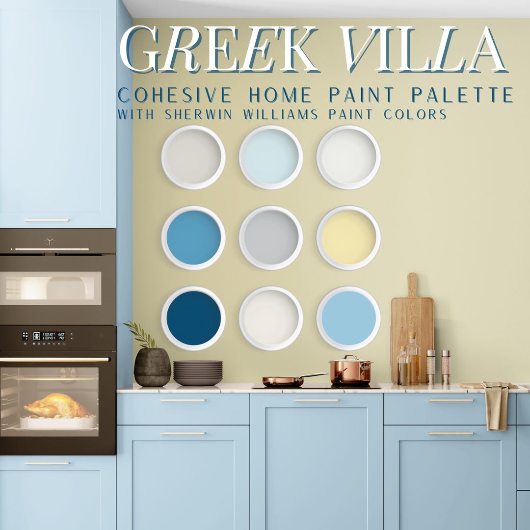 Greek Villa Coastal Paint Palette – Sherwin Williams Color Scheme ...