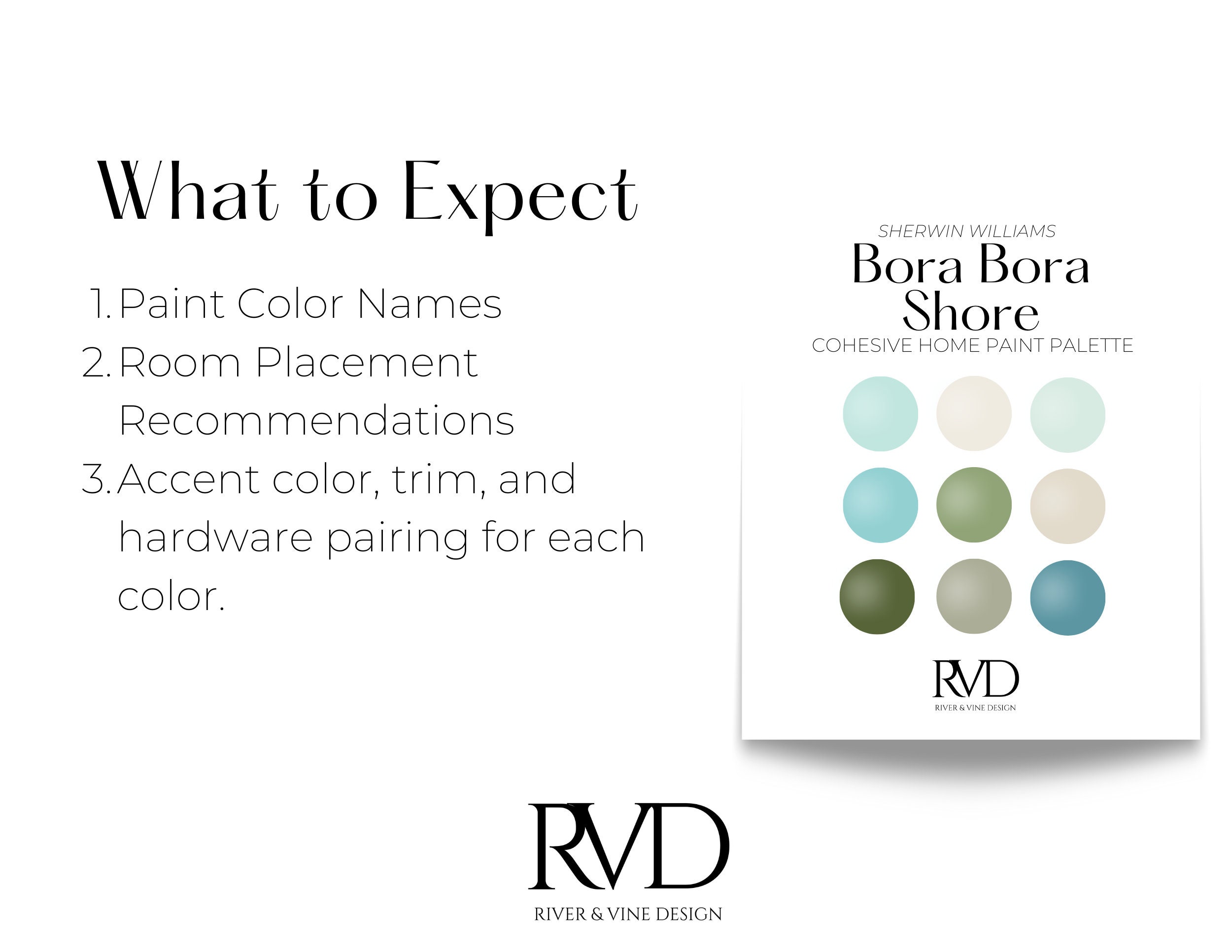 Sherwin Williams Coastal Paint Palette: Bora Bora Home Color Scheme ...