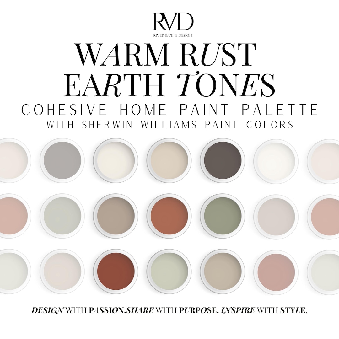 Sherwin Williams Warm Rust Earth Tones Paint Palette (digital Download ...
