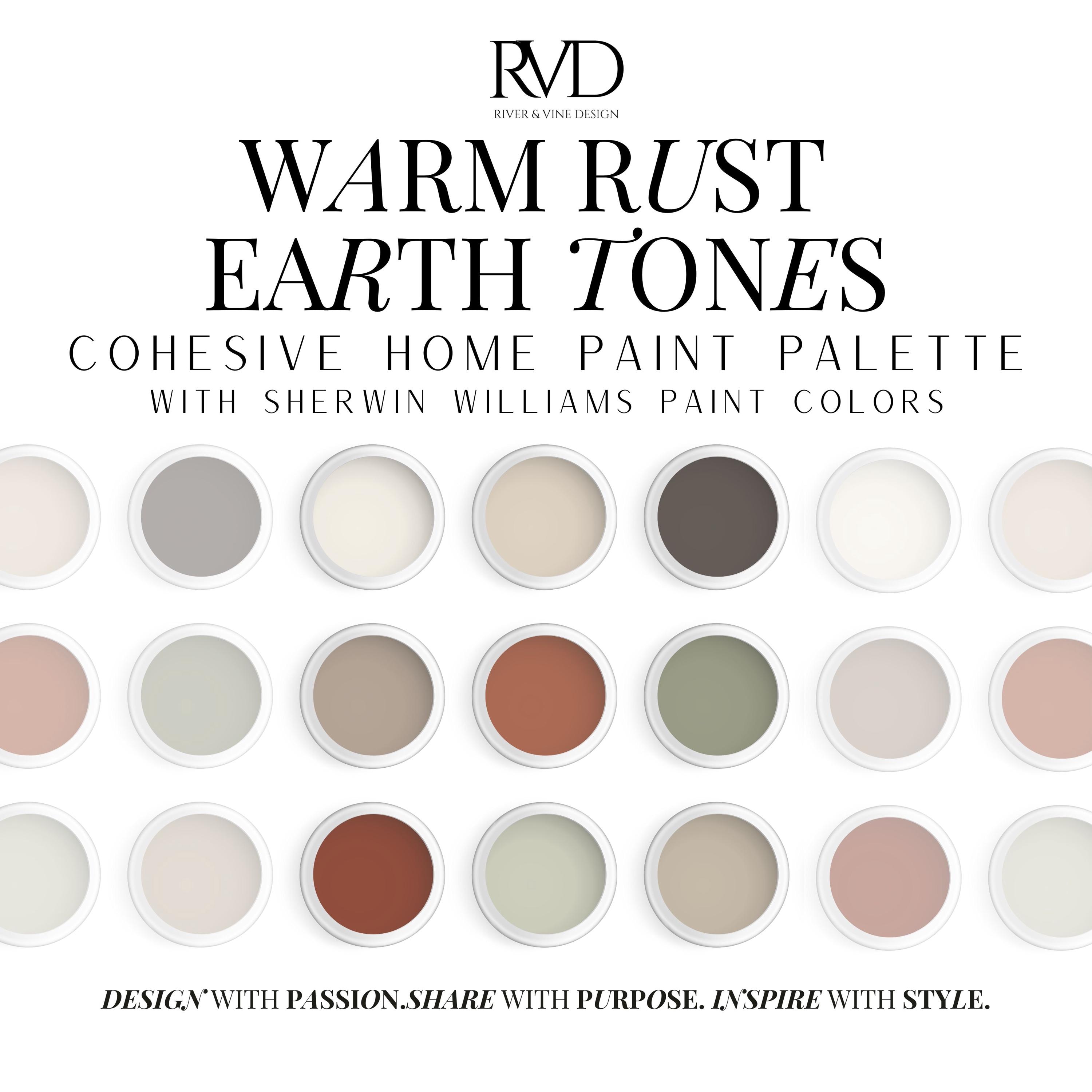 Sherwin Williams Warm Rust Earth Tones Paint Palette (digital Download ...