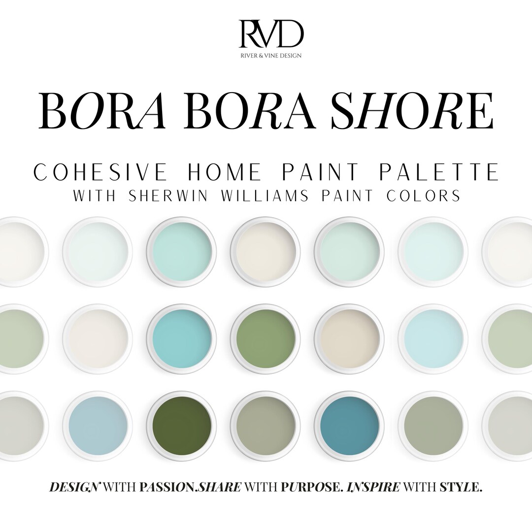 Sherwin Williams Bora Bora Coastal Colors, Whole House Cohesive Paint ...