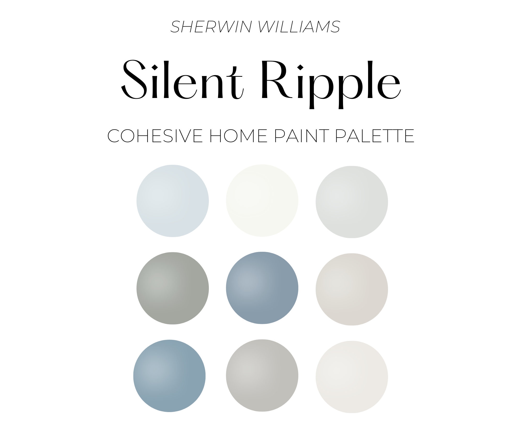 Sherwin Williams Silent Ripple Paint Palette, Coastal Paint Palette ...