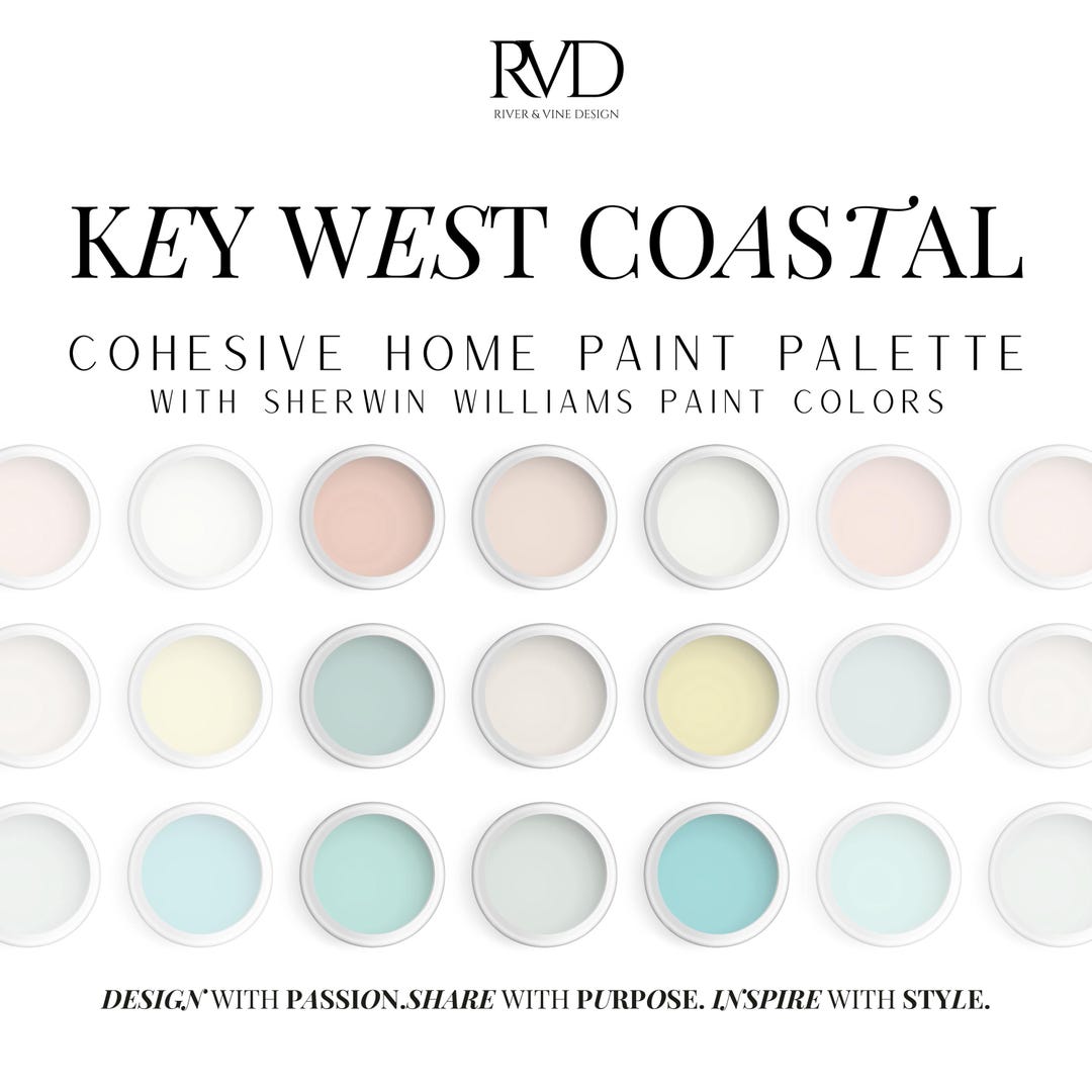 Sherwin Williams Key West Coastal Paint Palette (digital Download ...