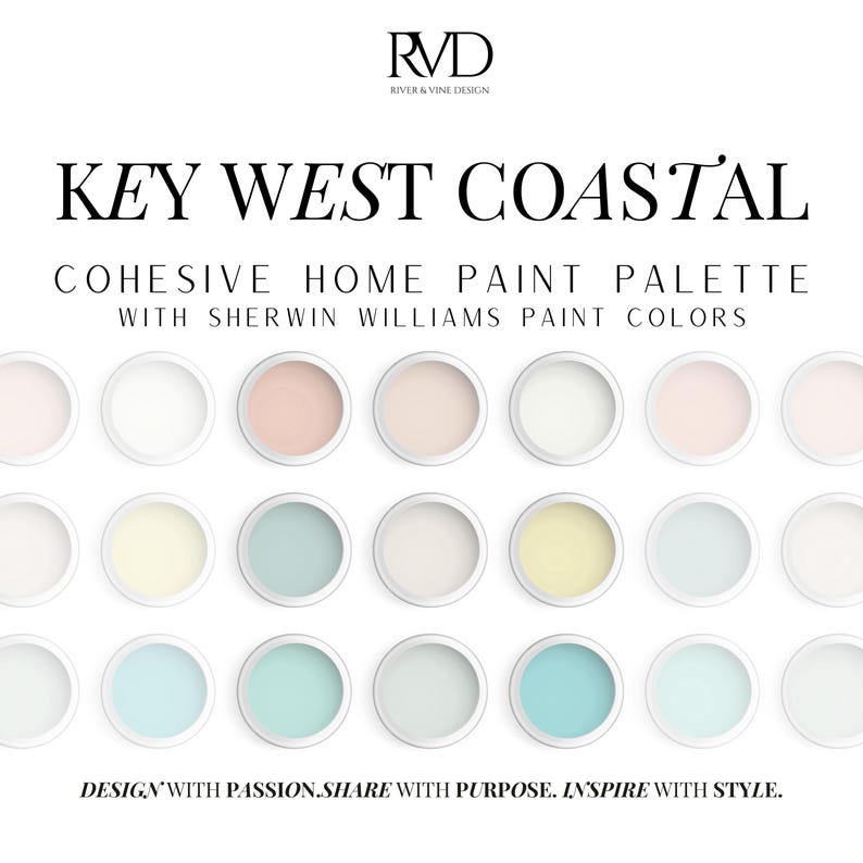 Sherwin Williams Key West Coastal Paint Palette (digital Download) - Etsy