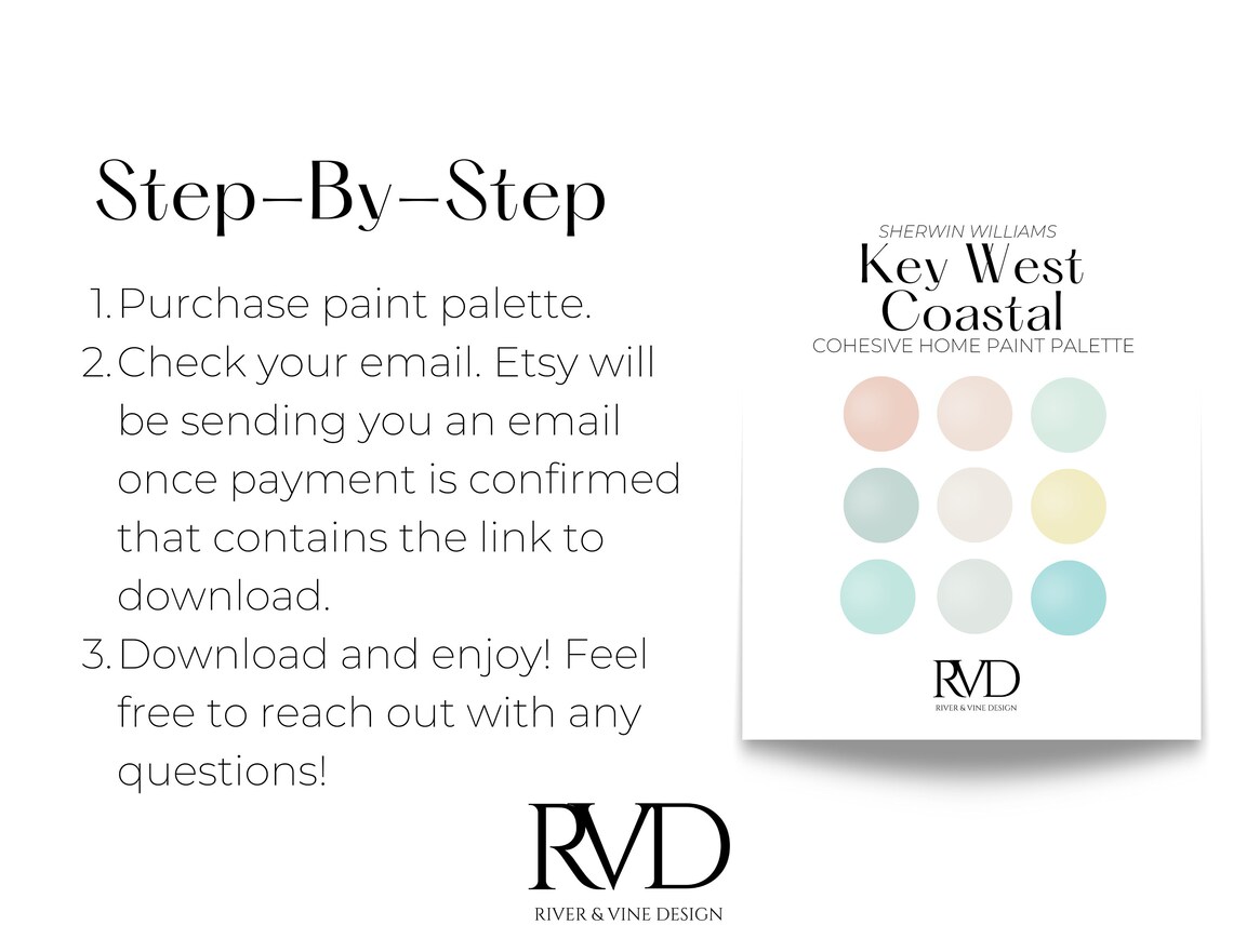 Sherwin Williams Key West Coastal Paint Palette Coastal Paint - Etsy UK