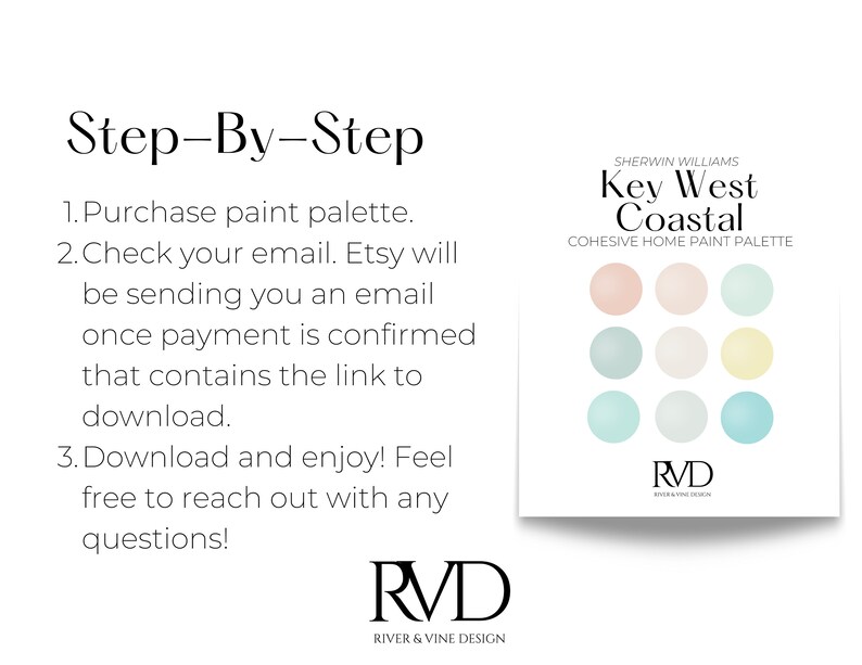 Sherwin Williams Key West Coastal Paint Palette Coastal Paint - Etsy