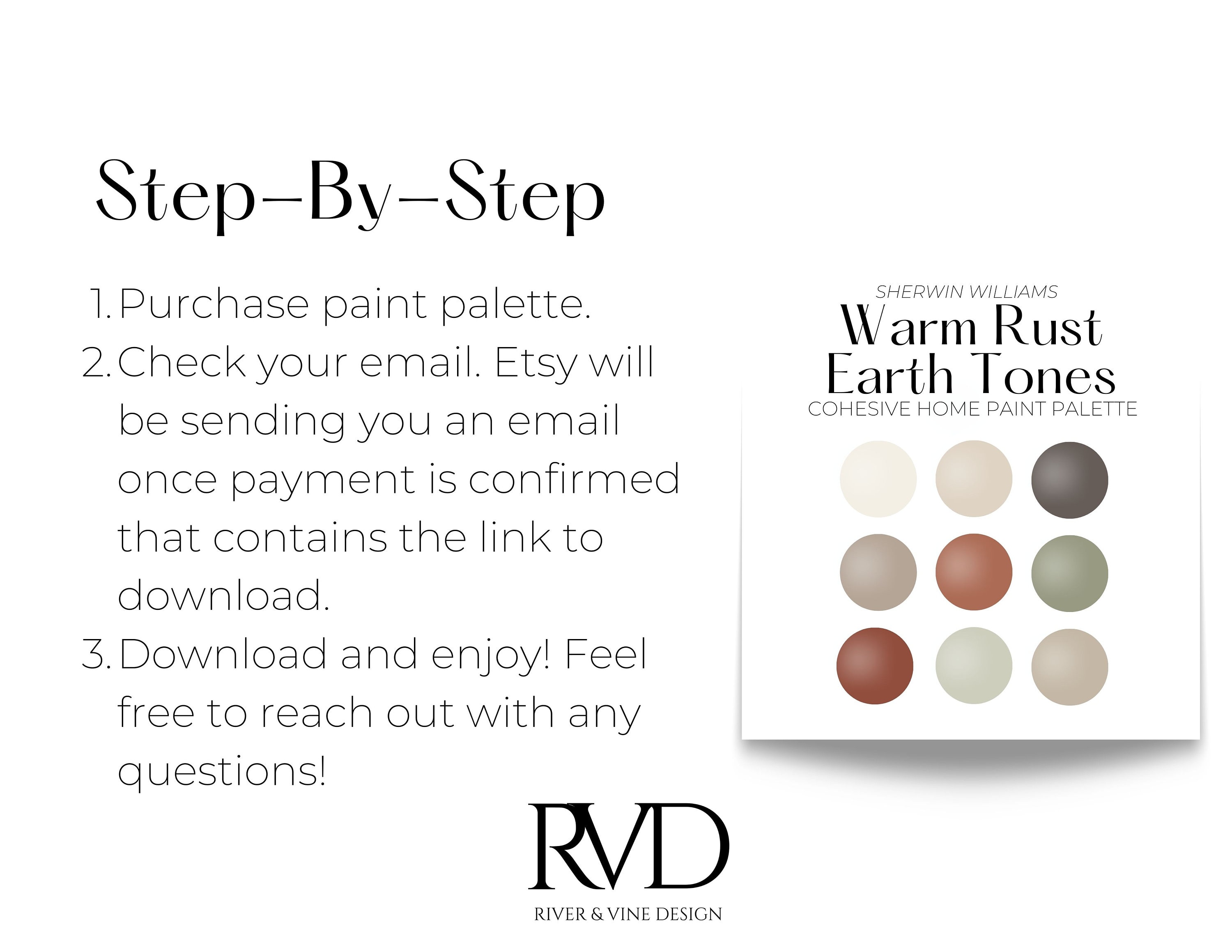 Sherwin Williams Earth Tone Paint Palette Warm Paint Colors - Etsy Canada