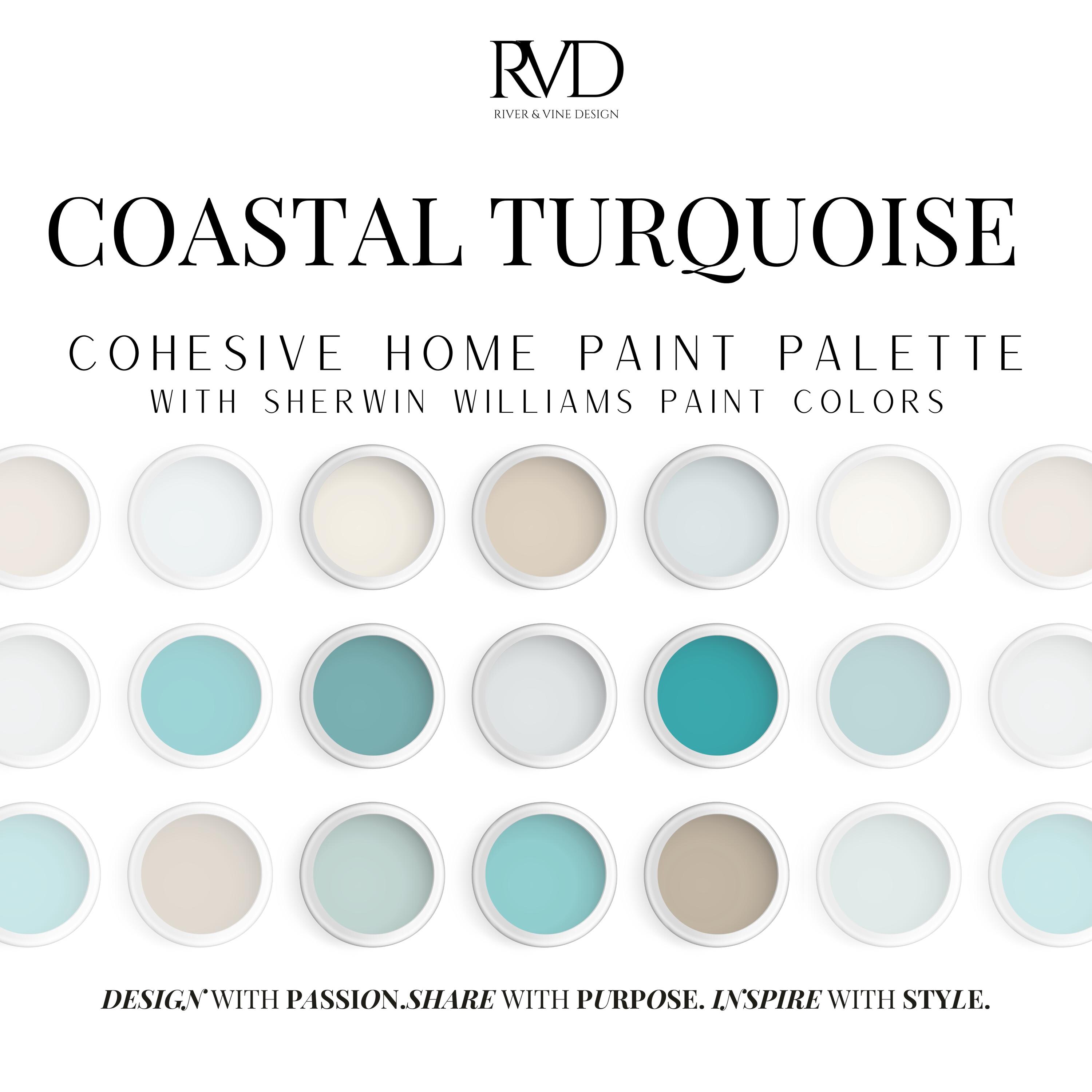 Colores Turquesa De Sherwin Williams Paleta De Pintura Turquesa
