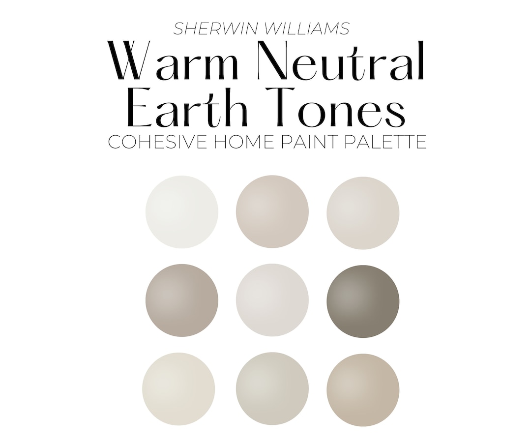 Sherwin Williams Warm Neutral Earth Tones Paint Palette, Cohesive Whole ...