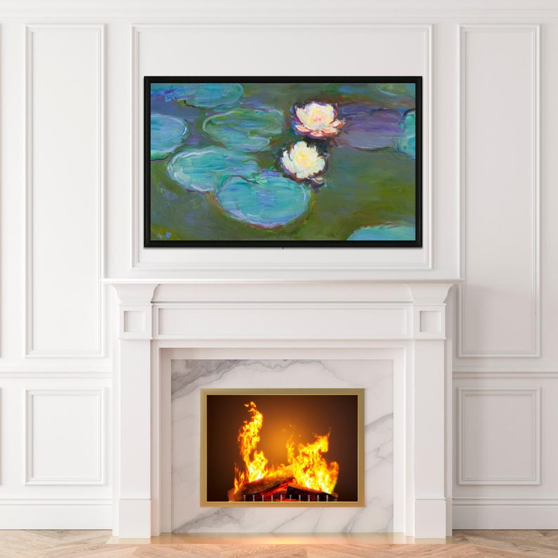 Monet Water Lilies Print: Impressionist Pond Art for Samsung Frame TV ...