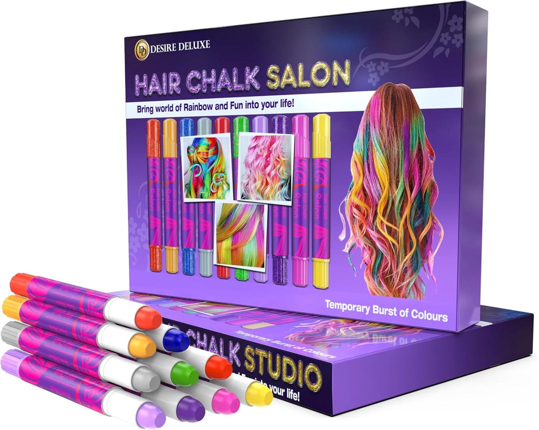 10 Color Hair Chalk Pens for Kids | Temporary Washable Hair Dye Set - Etsy