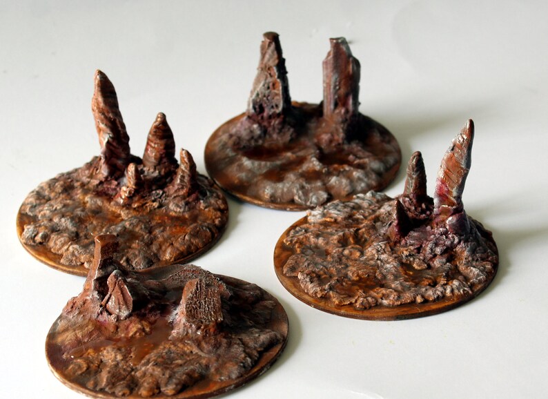Cave Terrain for Tabletop Gaming, Stalagmites, 4 Piece Set - Etsy