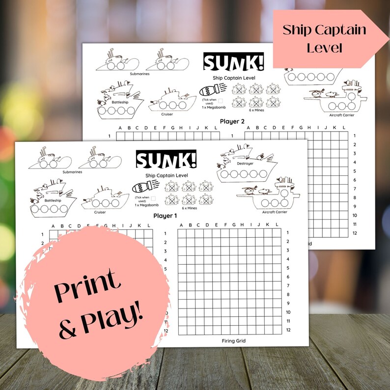 Bundle Battleship Game, Holiday, Printable, Games Night, Family, Road ...