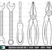 Mechanic Tools Bundle Svg | Tools Silhouette | Tools Outline | Hardware ...