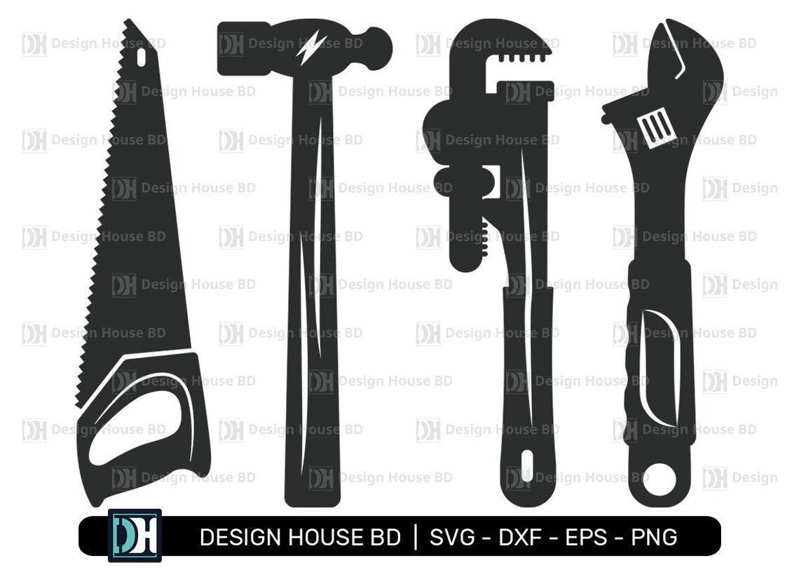 Mechanic Tools Bundle Svg | Tools Silhouette | Tools Outline | Hardware ...