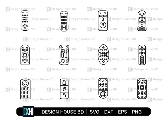 Remote Icons Outline Remotes Svg Remote Bundle Icon Bundle - Etsy