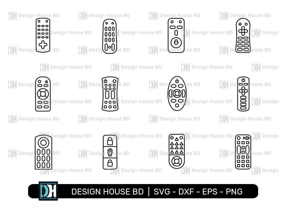 Remote Icons Outline Remotes Svg Remote Bundle Icon Bundle - Etsy