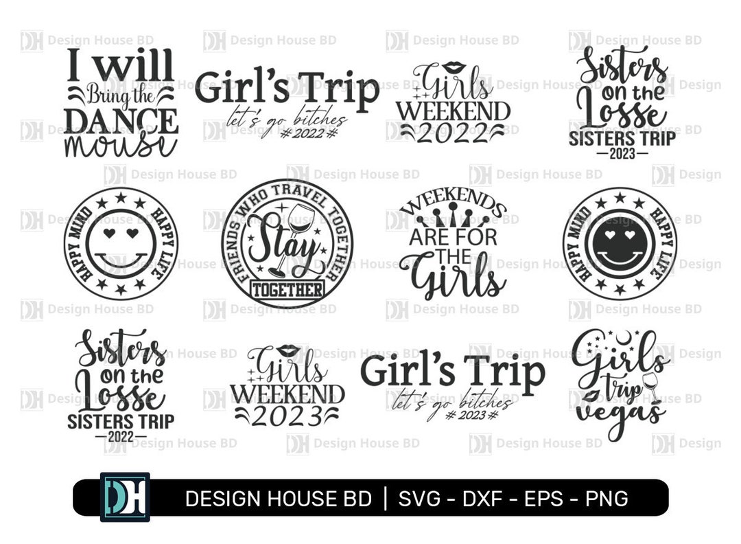 Girls Trip SVG Bundle, Sisters Trip, Besties Holiday, Girls Weekend ...
