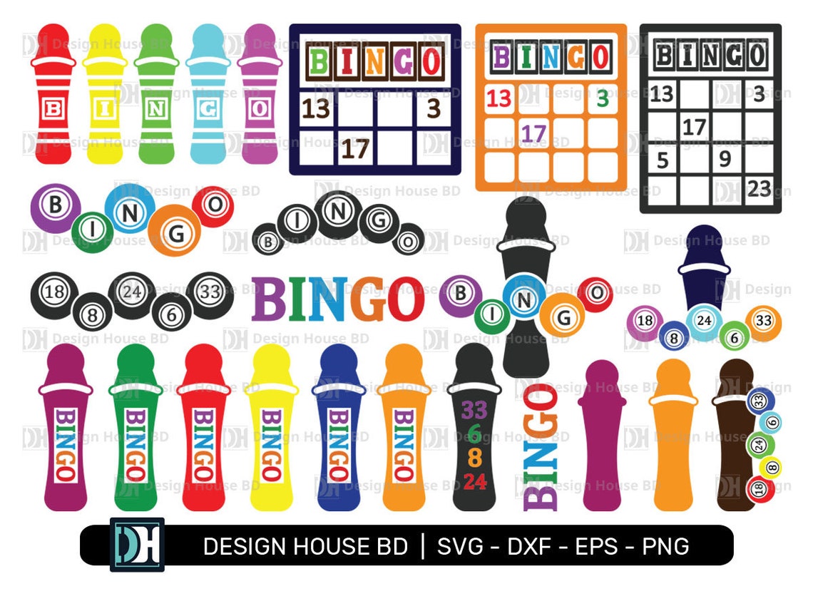 Bingol SVG, Bingo Balls Bundle Svg, Bingo Card Svg, Bingo Dauber Svg ...