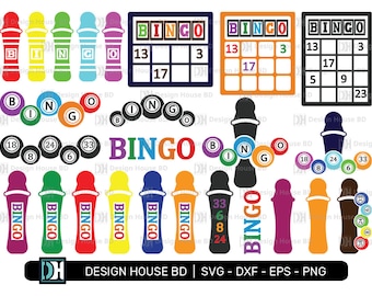 Bingo SVG, Bingo Balls Svg, Bingo Card Svg, Bingo Dauber Svg, Bingo ...