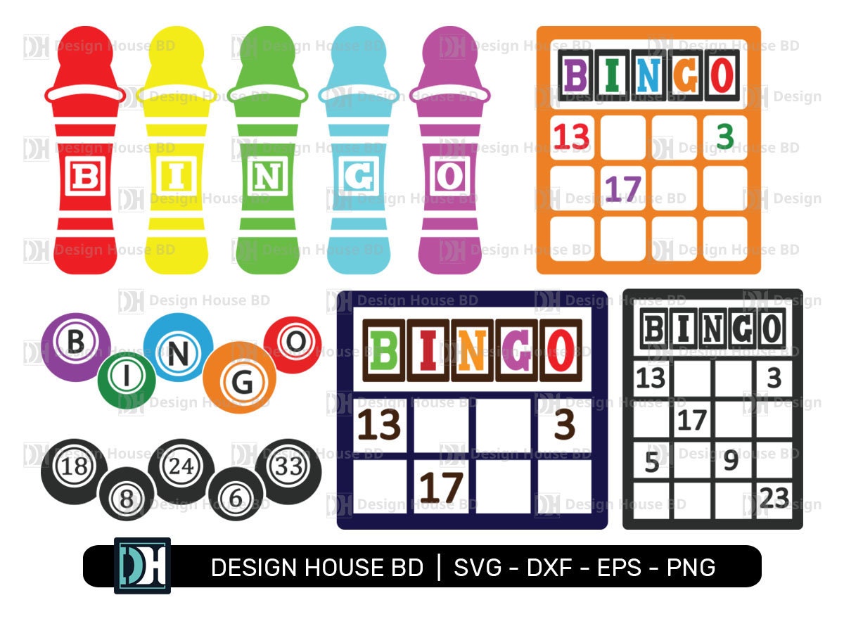 Bingol SVG, Bingo Balls Bundle Svg, Bingo Card Svg, Bingo Dauber Svg ...