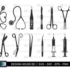 12 Medical Tools Svg Bundle | Syringe Svg | Commercial Use | Medical ...