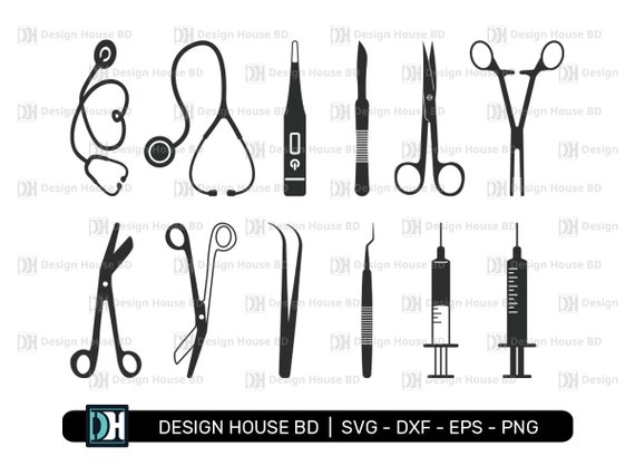 12 Medical Tools Svg Bundle Syringe Svg Commercial Use - Etsy