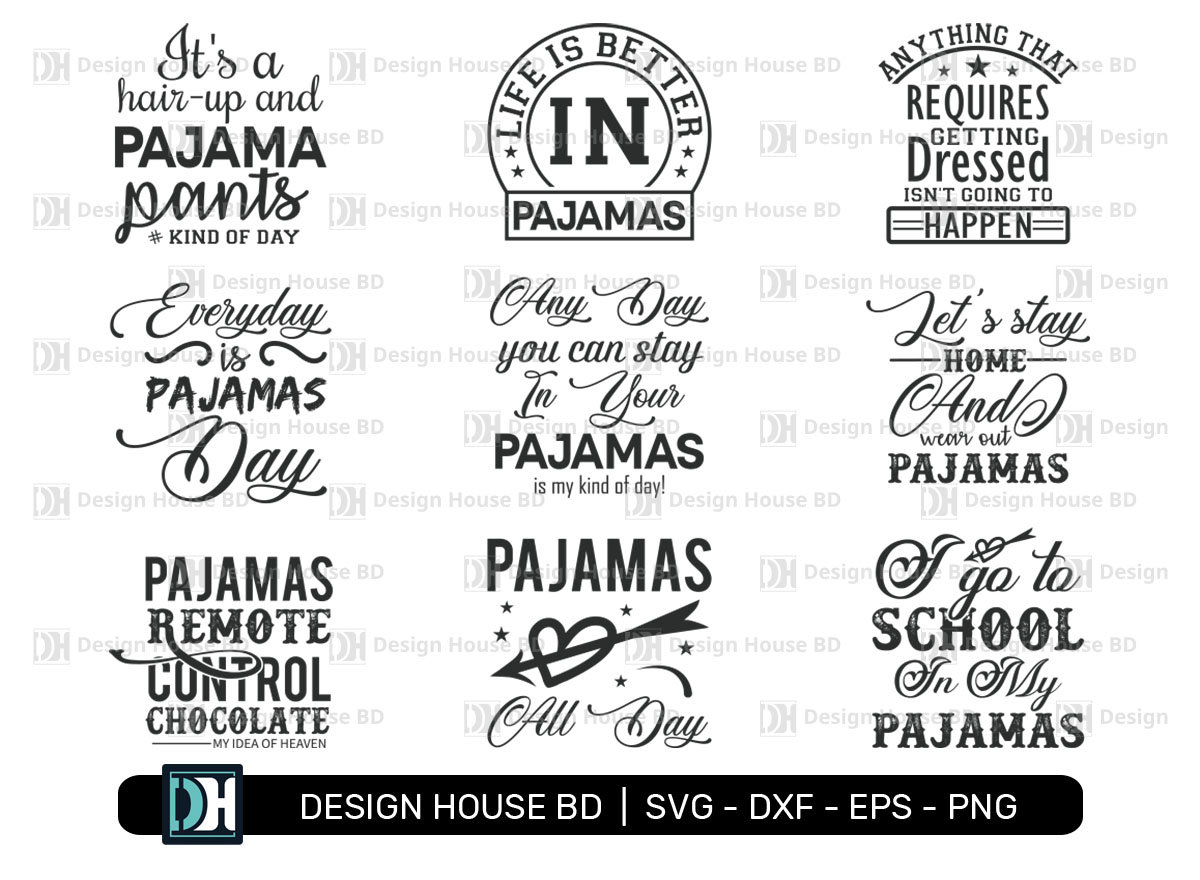 Pajama SVG Bundle, Pajama Day Svg, Pajamas Designs for Cricut, Sweet ...