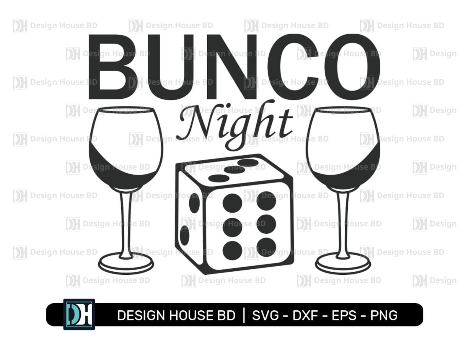 Dice Svg File, Bunco Svg, Bunco Monogram, Piece Love Bunco Svg, Casino ...
