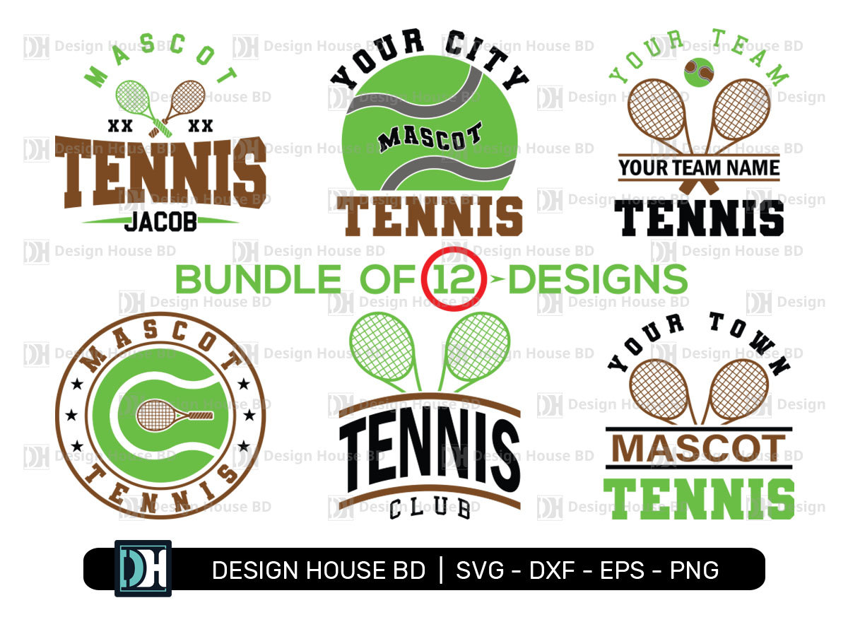Tennis SVG Bundle Tennis Cut File Silhouette Cricut Cut File Digital ...