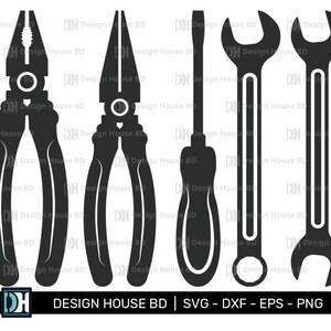 Mechanic Tools Bundle Svg | Tools Silhouette | Tools Outline | Hardware ...
