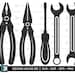 Mechanic Tools Bundle Svg | Tools Silhouette | Tools Outline | Hardware ...