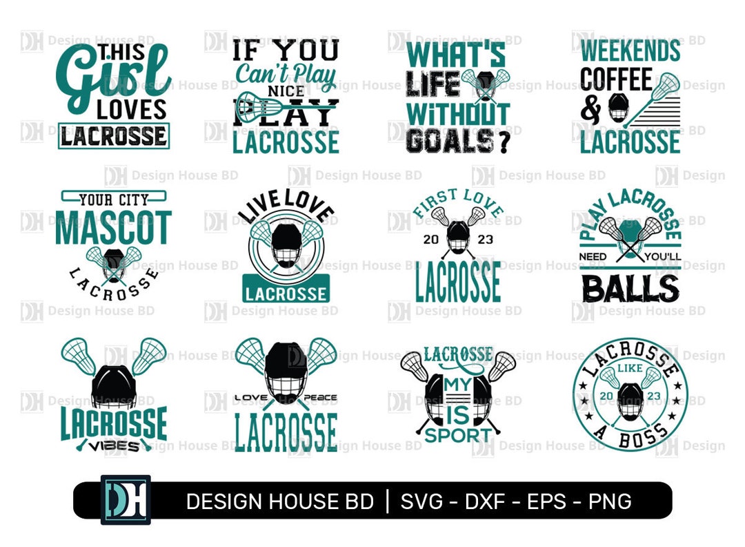 Lacrosse SVG Bundle, Lacrosse Cut File, Lacrosse Stick Svg, Lax Sports ...