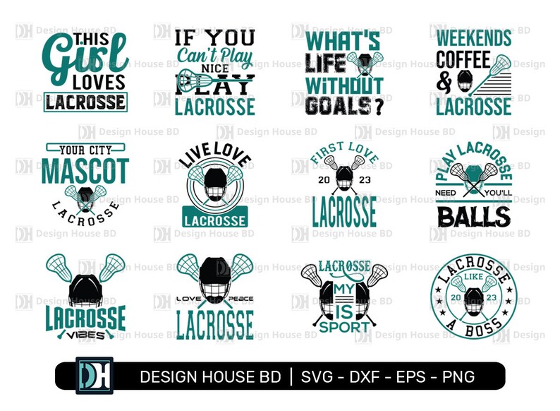 Lacrosse SVG Bundle, Lacrosse Cut File, Lacrosse Stick Svg, Lax Sports ...