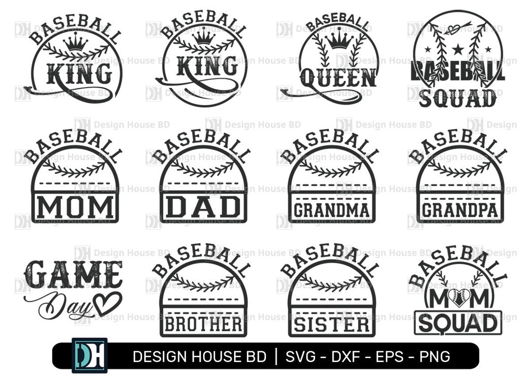 Baseball Family Svg Bundle, Baseball King, Baseball Cricut Files ...