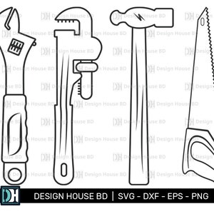 Mechanic Tools Bundle Svg | Tools Silhouette | Tools Outline | Hardware ...
