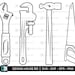Mechanic Tools Bundle Svg | Tools Silhouette | Tools Outline | Hardware ...