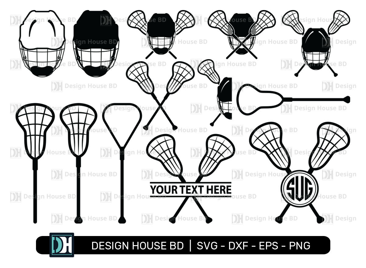 Lacrosse Sticks Svg, Lacrosse Monogram Svg, Lacrosse Silhouettes, Lax ...