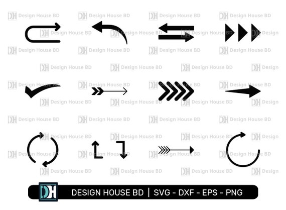 Arrow Icons Fill Arrows Svg Arrow Bundle Icon Bundle Arrow - Etsy