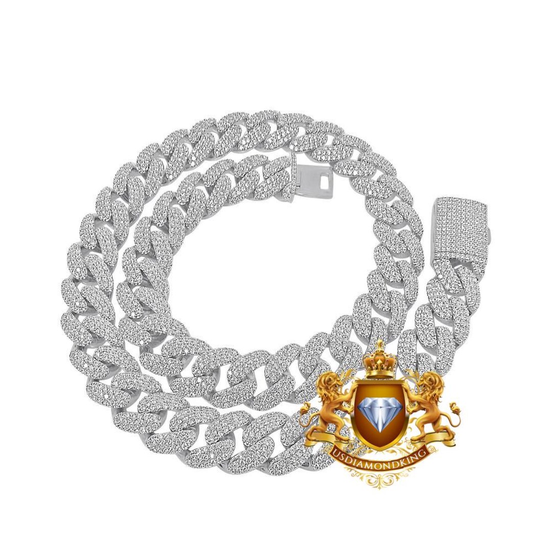 137+ Grams Real Heavy 12mm Fully Iced 20.50 Ct. VVS/1 Simulated Diamond ...