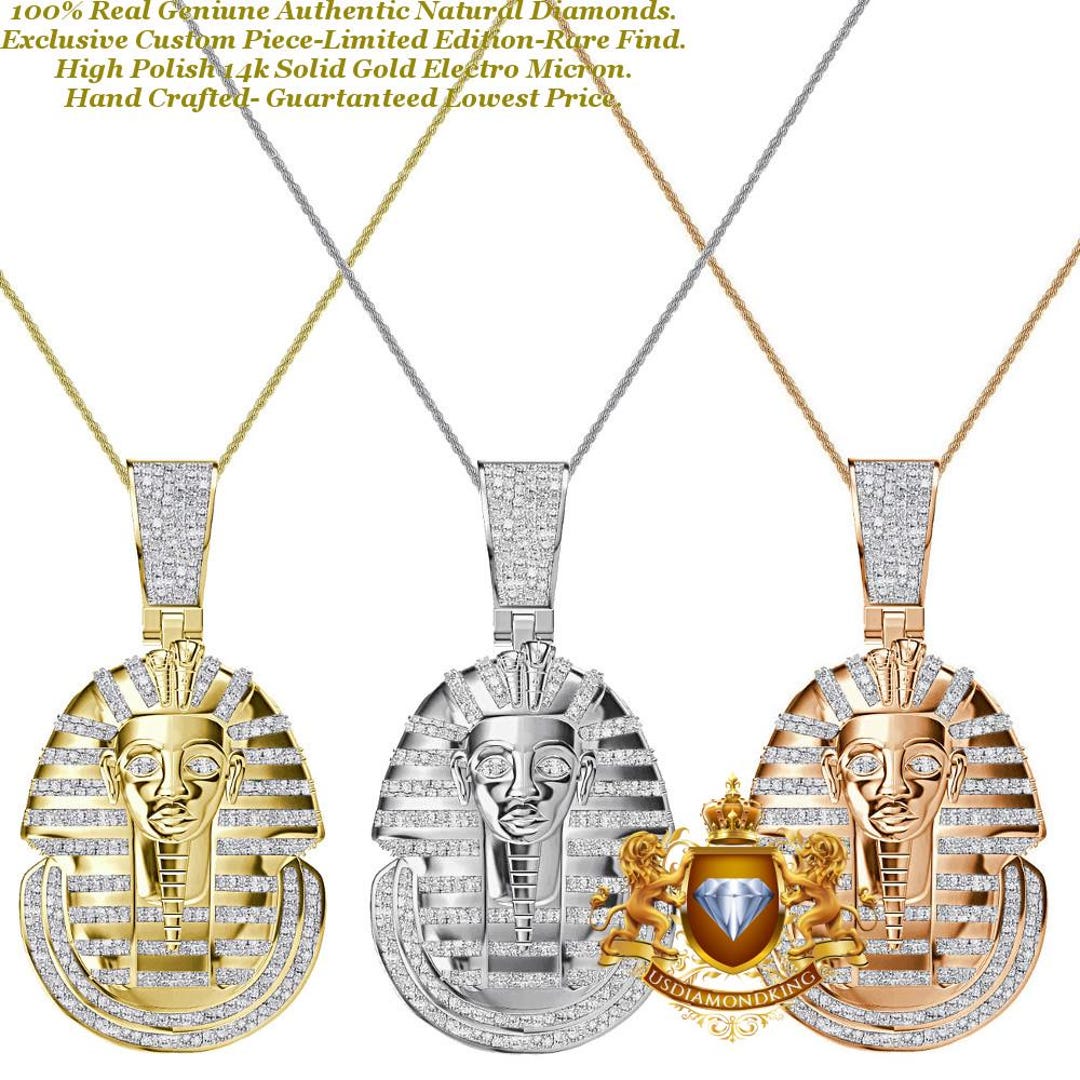 Real Genuine Authentic Natural Diamond 0.60 Cwt. Egyptian King Tut ...