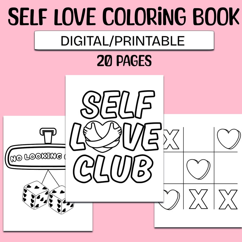 SELF LOVE COLORING Book - Mental Health - Simple & Cute - Printable ...