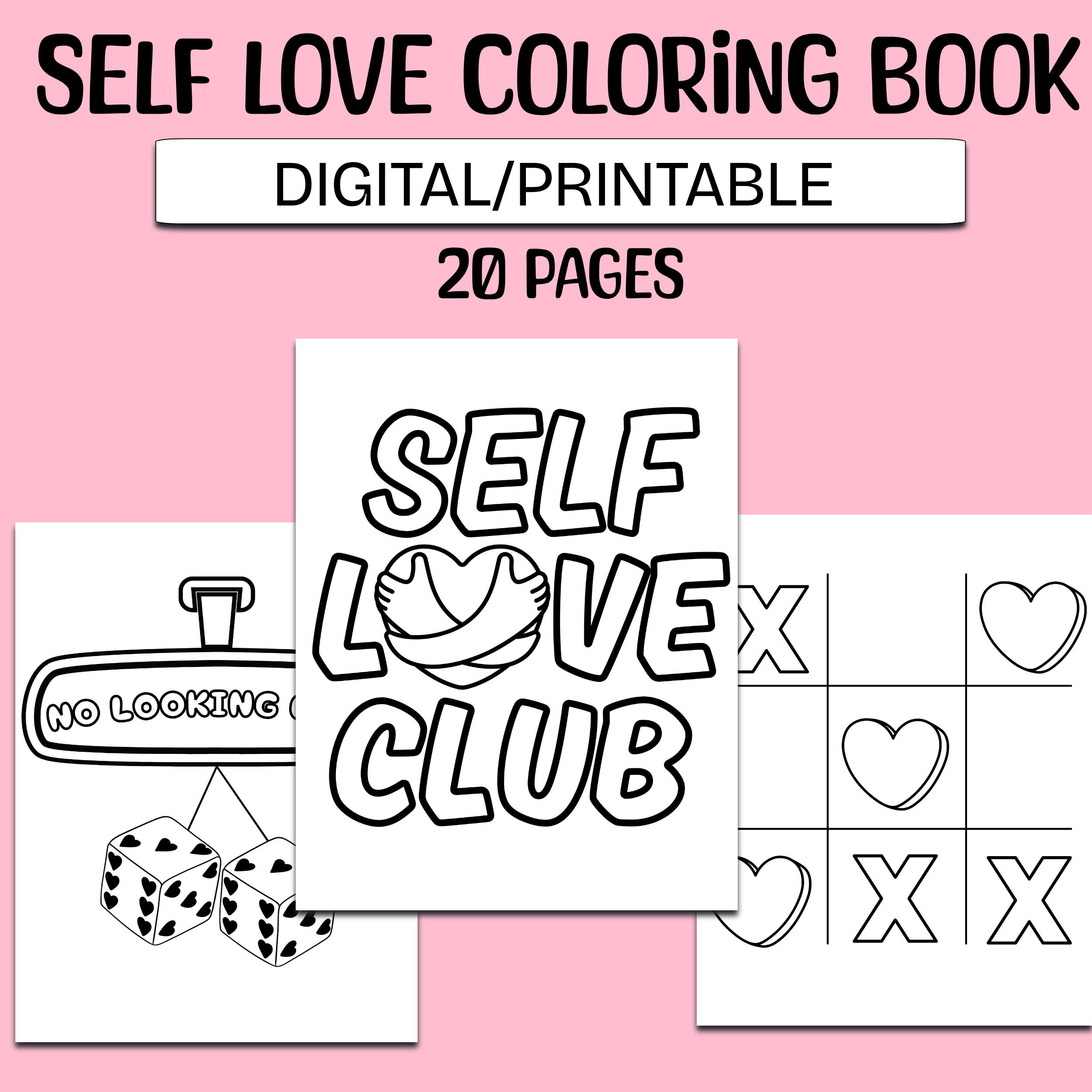 SELF LOVE COLORING Book - Mental Health - Simple & Cute - Printable ...