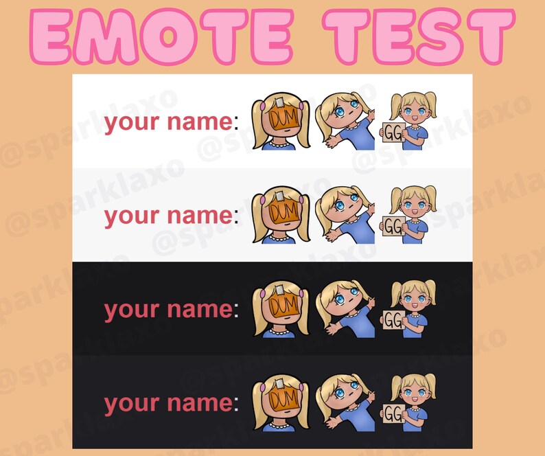BLONDE CHIBI GIRL Emote/ Instant Download/twitch and Discord/ Streamers ...