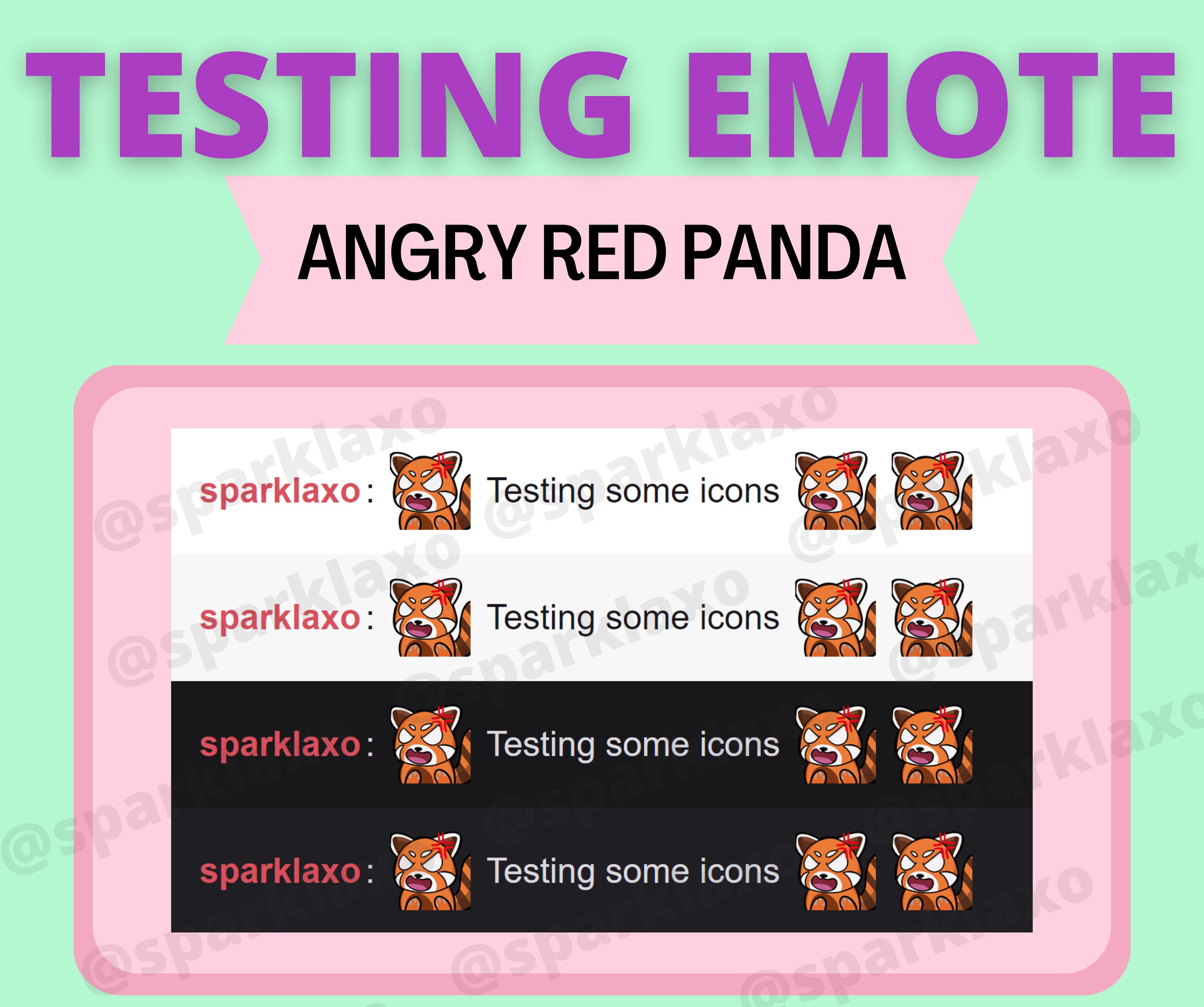 Cute Angry Red Panda Emote/ Twitch Emote / Instant Download/ - Etsy ...
